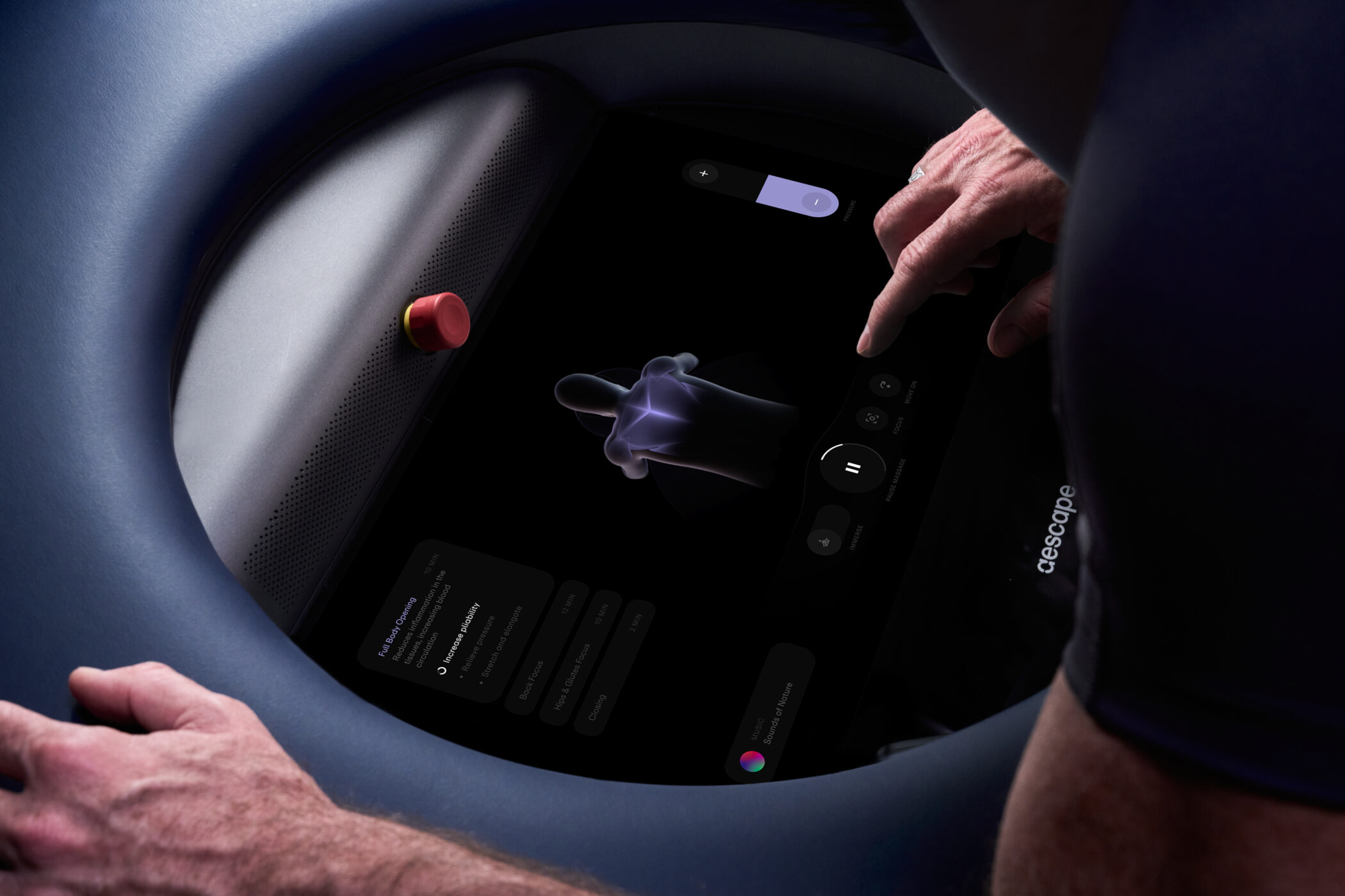 Aescape Aerview Interaction - Customized Massage - Globetrender