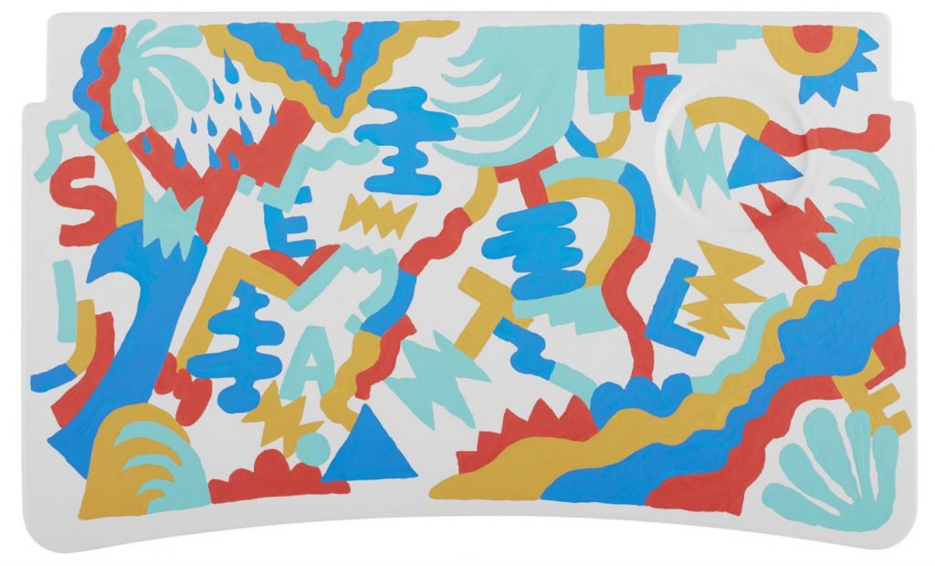 Delta uses tray tables to create art gallery in the sky