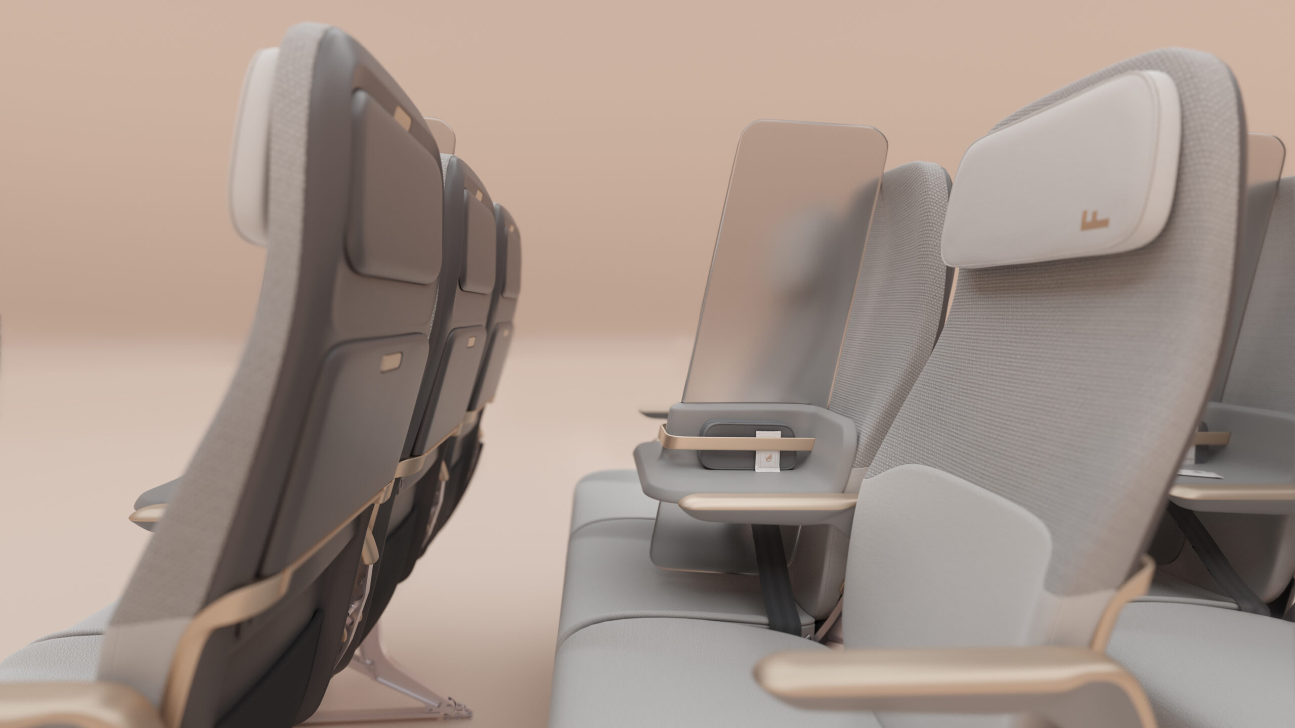 Factorydesign creates vertical seat dividers for aircraft cabins