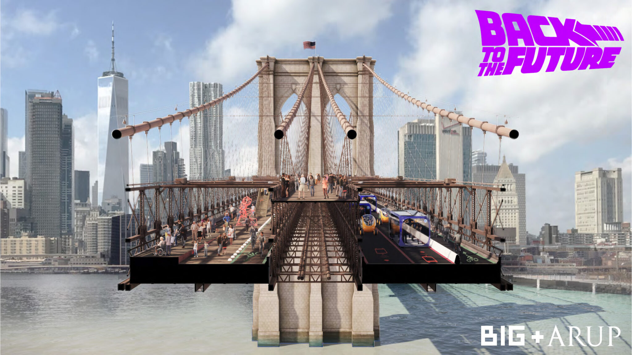 Urban design: NYC's Brooklyn Bridge is given a futuristic makeover
