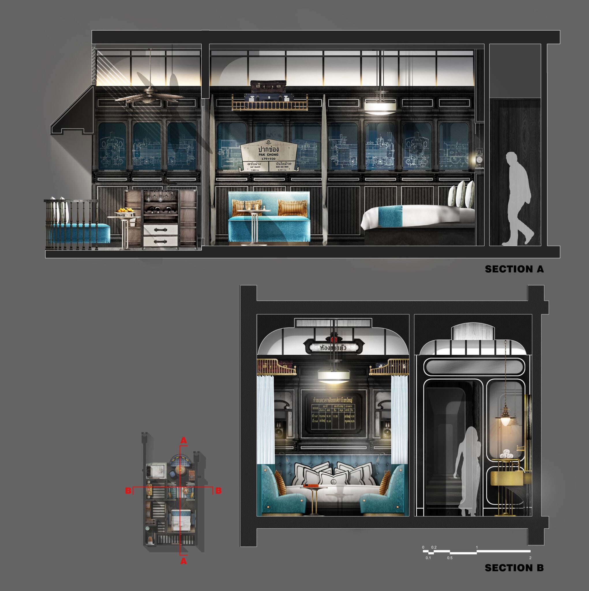 Bill Bensley upcycles abandoned train cars into luxury Thai hotel