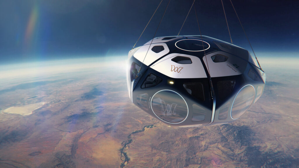 Inside World View's space tourism capsule for stratospheric cruises