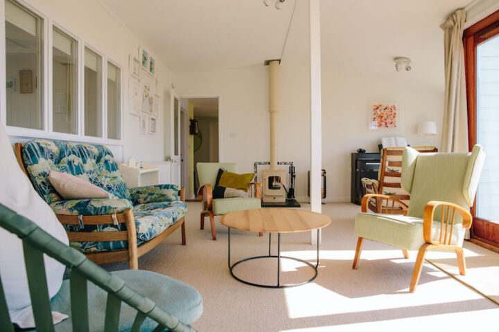 Log Cabin Dungeness sits beside nuclear power plant