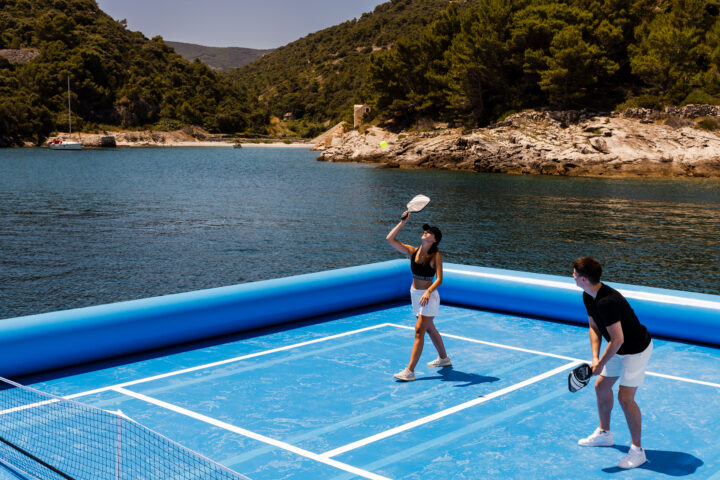 Floating pickleball court debuts on the Adriatic