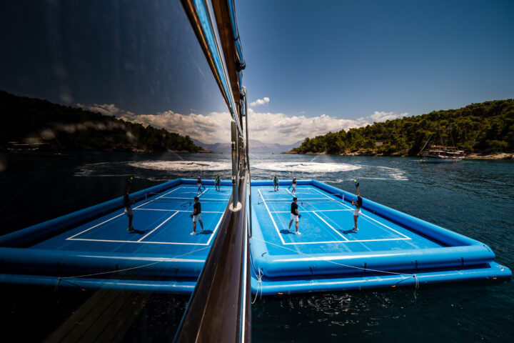 Floating pickleball court debuts on the Adriatic