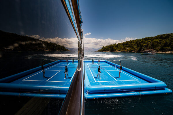 Floating pickleball court debuts on the Adriatic