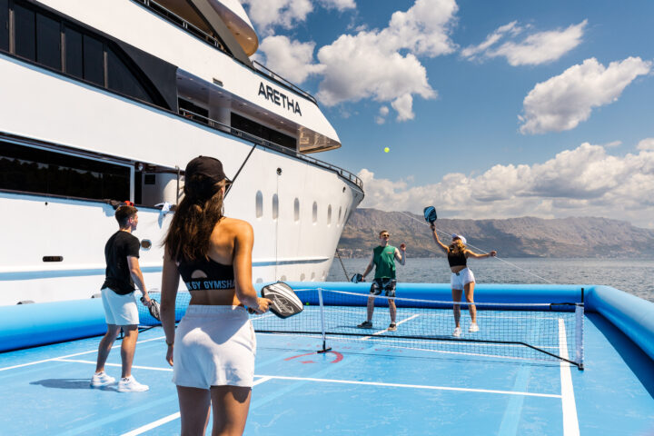 Floating pickleball court debuts on the Adriatic