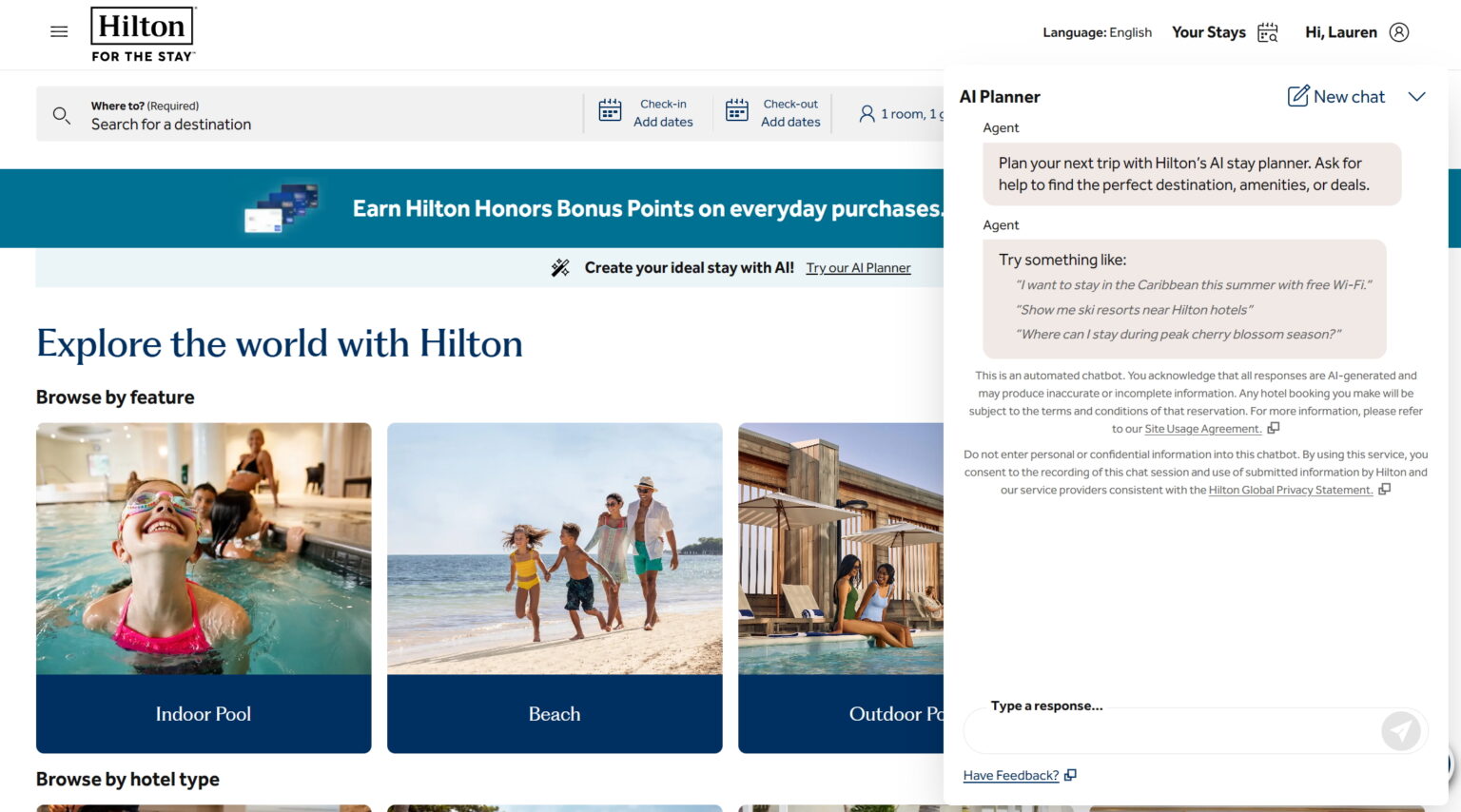 Hilton launches AI travel planner to personalise hotel booking