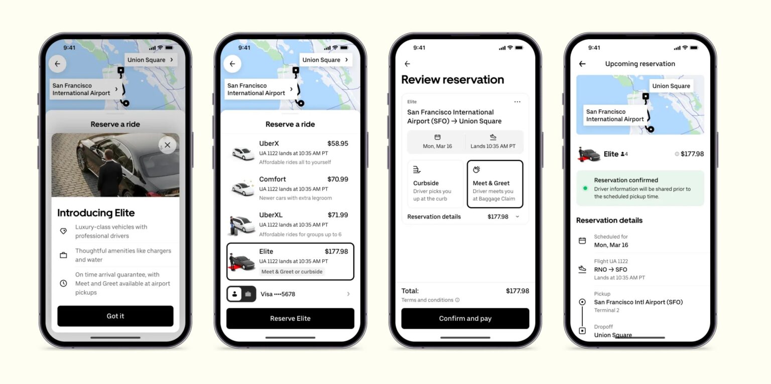 Uber launches chauffeur-style ‘Elite’ ride service